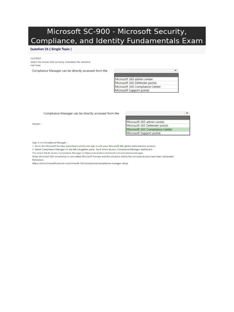 Microsoft SC-900 - Question 2 | PDF