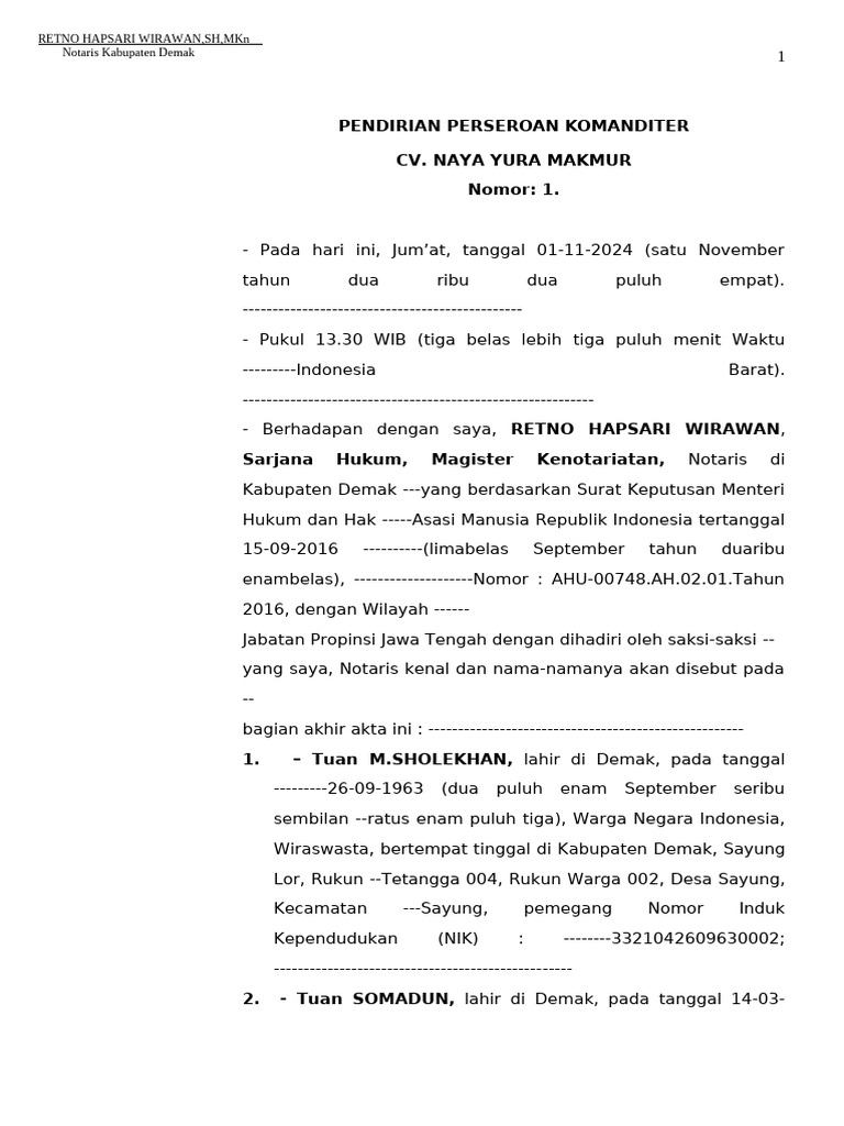 CV Naya Yura Makmur | PDF