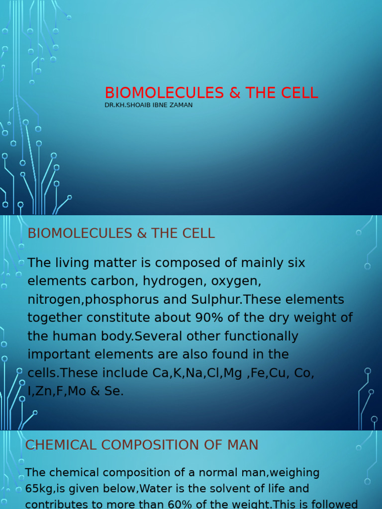 Biomolecules & The Cell | PDF | Cell (Biology) | Endoplasmic Reticulum