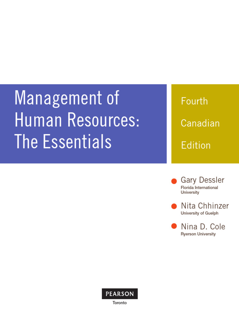 Dessler Preface | PDF | Human Resource Management | Employment