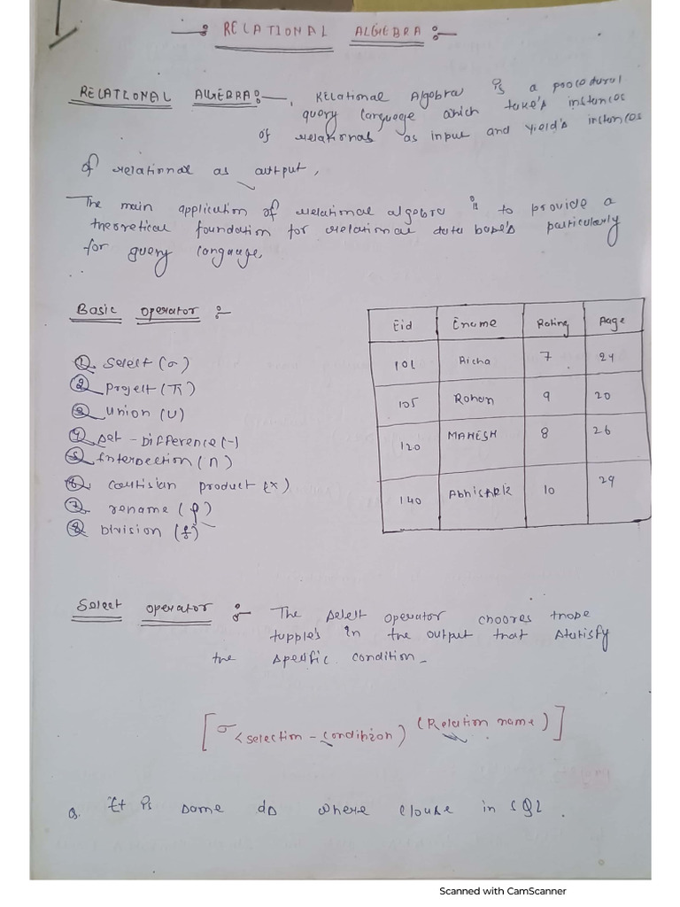 DBSM Relational Model | PDF