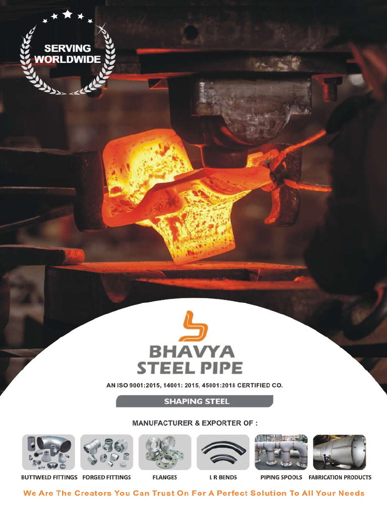 Fittings & Flanges Brochure - Bhavya Steel Pipe | PDF