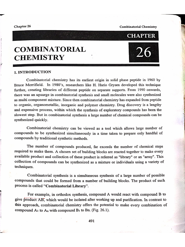 Combinatorial Chemistry MC | PDF