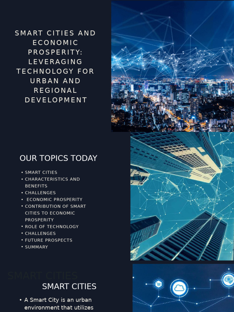 Smart Cities and Economic Prosperity Leveraging Technology For Urban ...