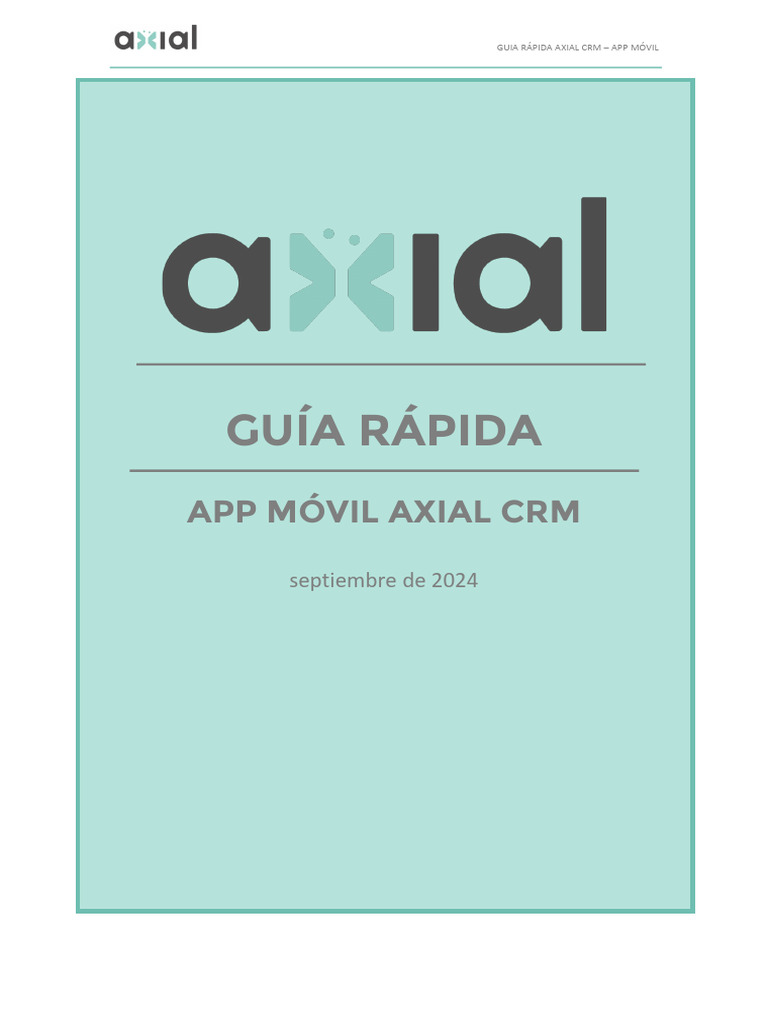 Guía Rápida App Movil en Axial CRM | PDF | Aplicación movil | Ios
