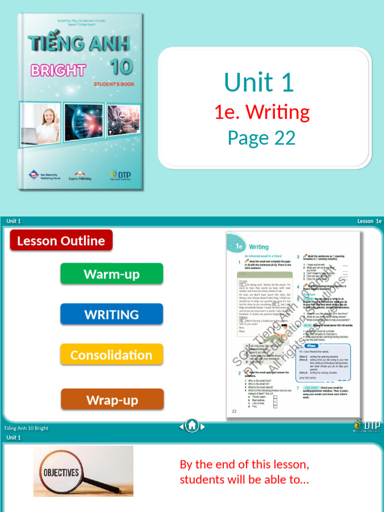 Unit 1.8 - Lesson 1e - Writing - Page 22 - Writing | PDF