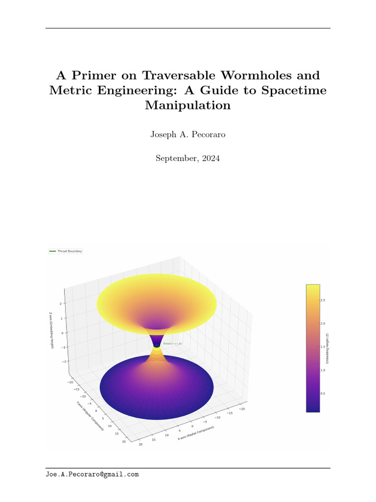 A Primer On Traversable Wormholes and Metric Engineering A Guide To ... A Primer On Traversable Wormholes and Metric Engineering A Guide To ...