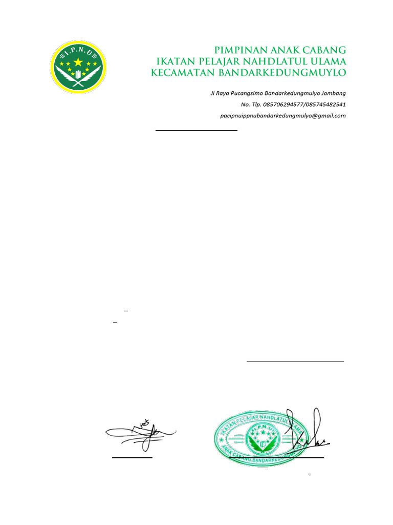 PIMPINAN ANAK CABANG (Muhammad Ryihan Putra Romadhon) | PDF