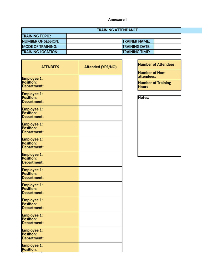 Training Attendance | PDF