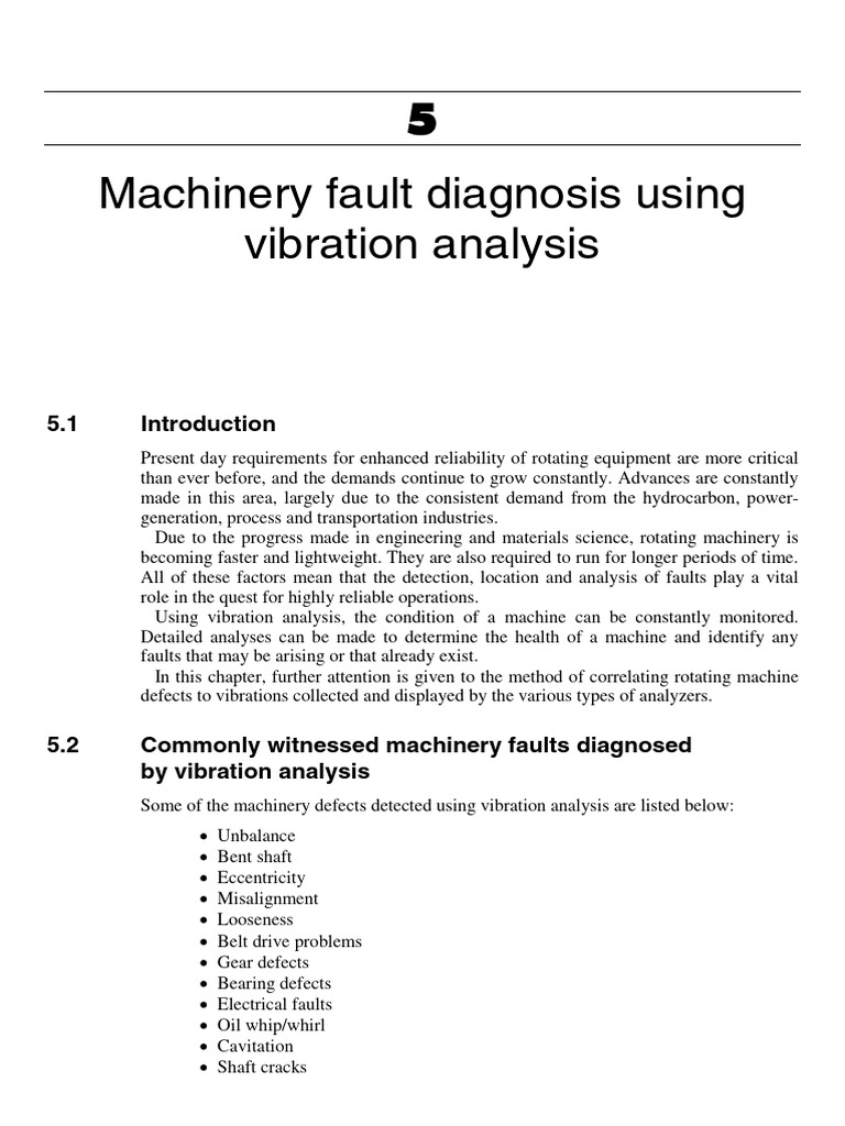 Machinery Fault Diagnosis Using Vibration Analysis | PDF