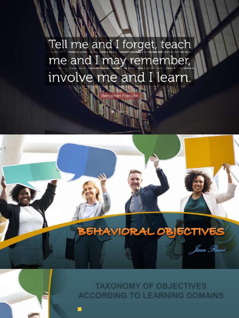 Taxonomy of Educational Objectives | PDF | Learning | Attitude (Psychology)