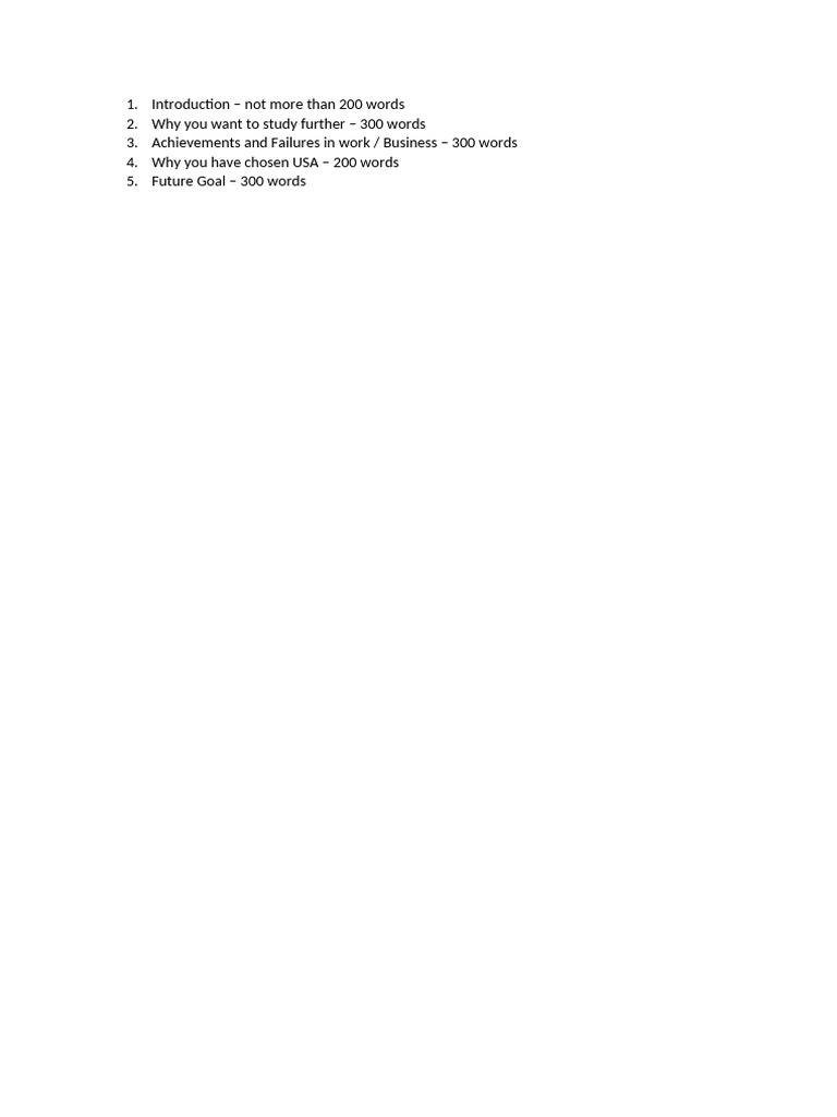 SOP Questionnaire | PDF