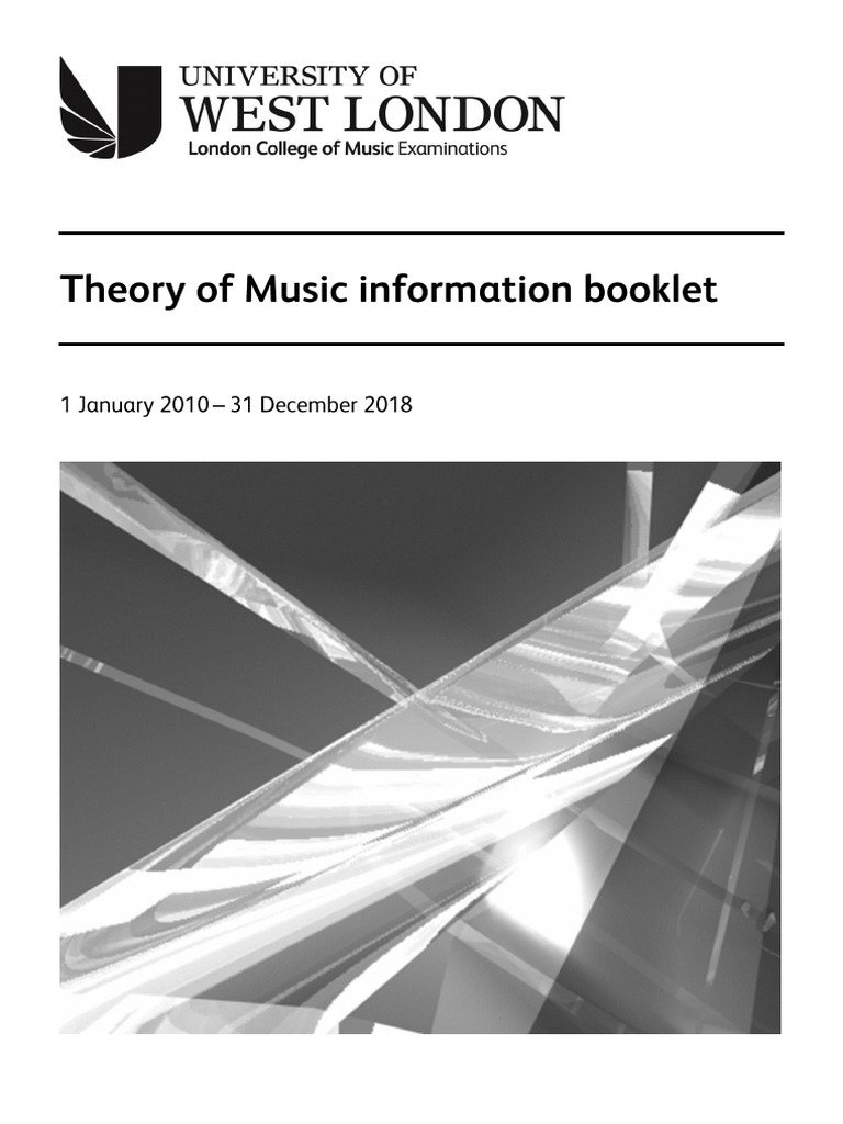 Theory of Music Information Booklet | PDF | Tempo | Piano