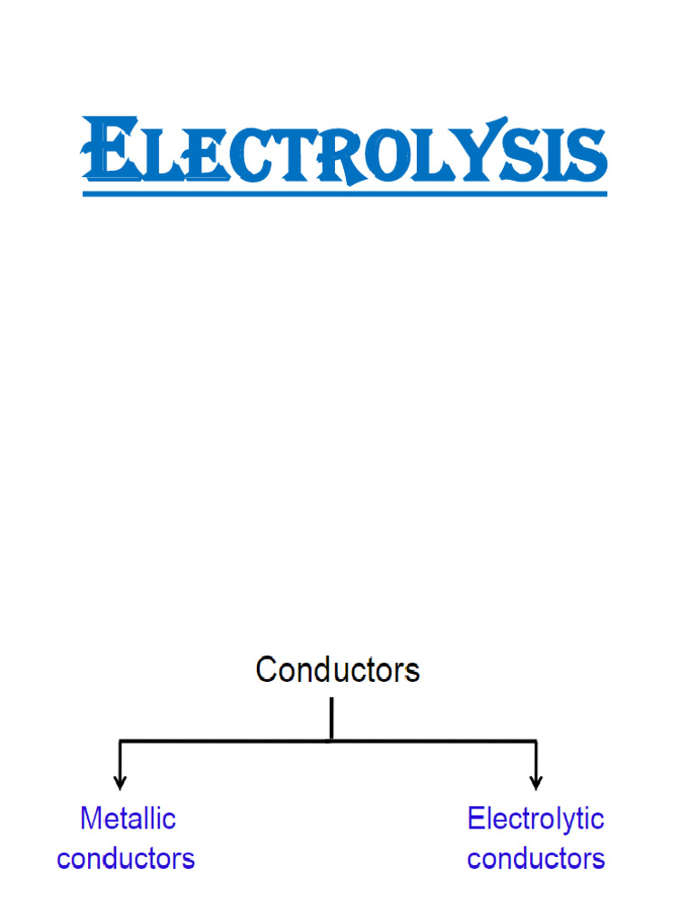 Electrolysis | PDF | Anode | Ion