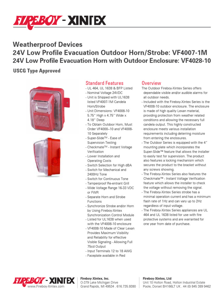 Item 3F - Weatherproof NAC Devices VF4007-1M | PDF | Rectifier ...