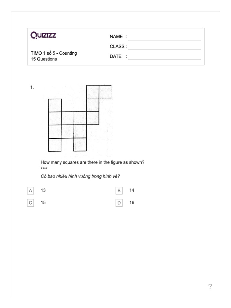 TIMO 1 số 5 - Counting - ANSWER KEY | PDF