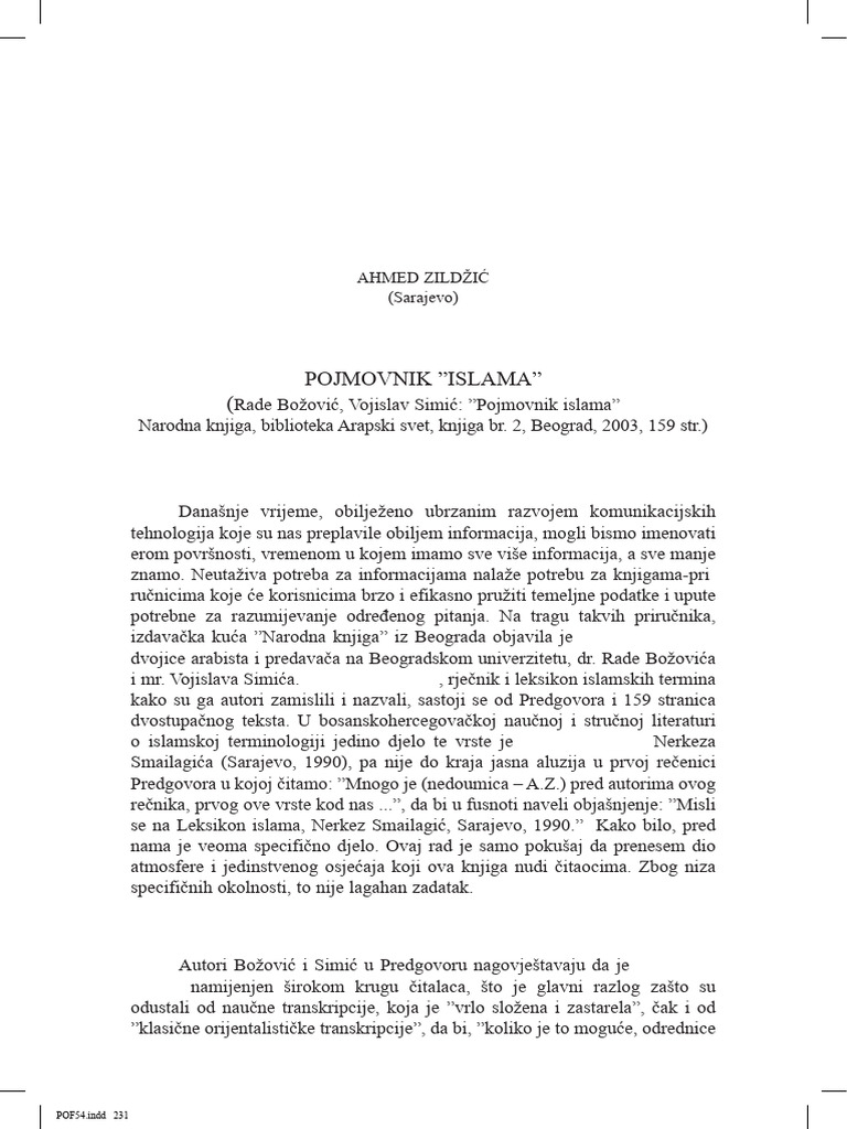 Pojmovnik Islama | PDF