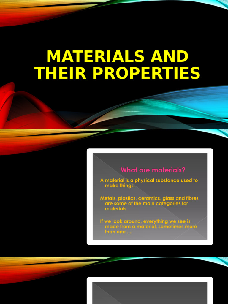 Material Properties and Their Uses | PDF