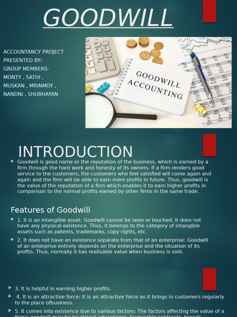 GOODWILL Eco Project | PDF | Goodwill (Accounting) | Valuation (Finance)