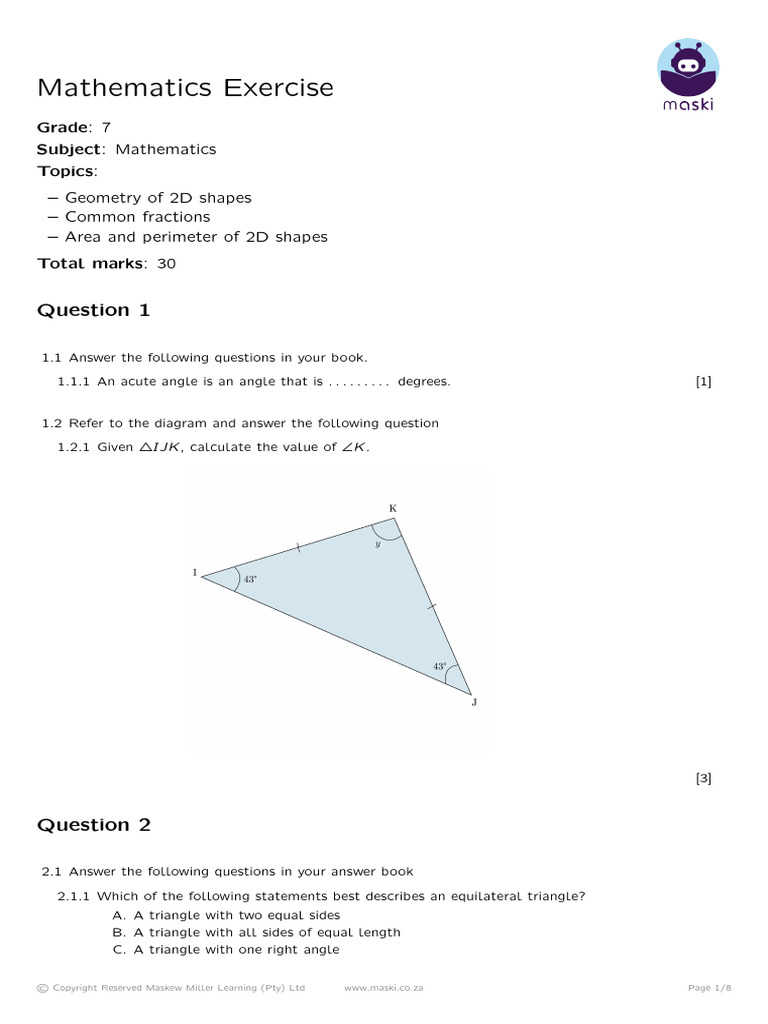 Classwork Homework 30 20241127104021 Exercise | PDF | Triangle | Elementary Mathematics
