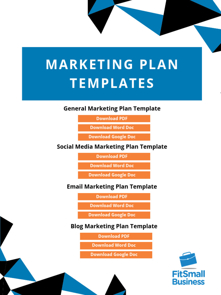Marketing Plan Templates Download | PDF