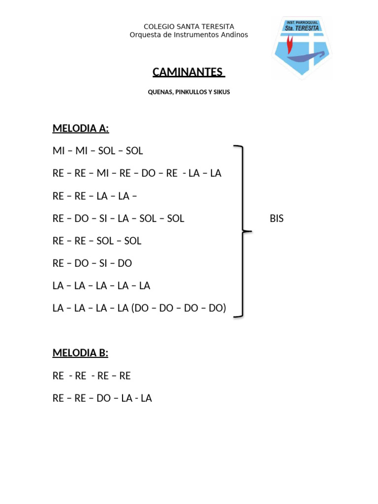 Caminantes - Quena, Pinkullo y Sikus | PDF