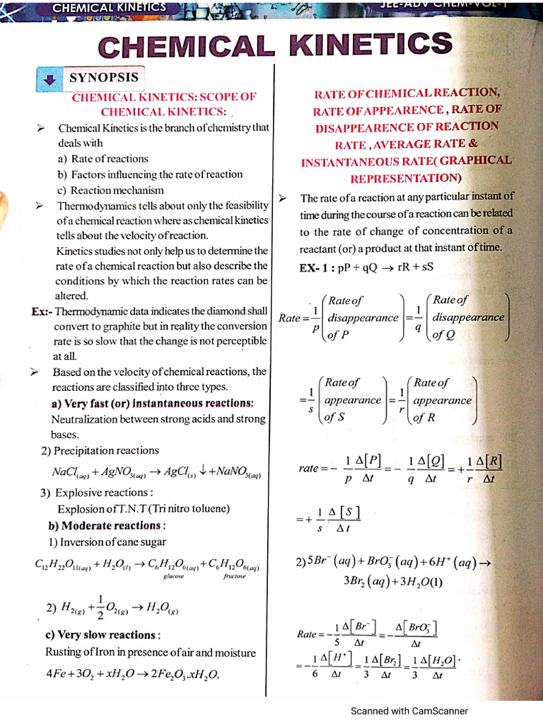 Chemical Kinetics | PDF