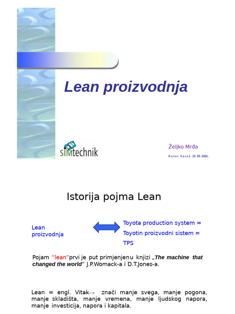 LEAN Proizvodnja | PDF
