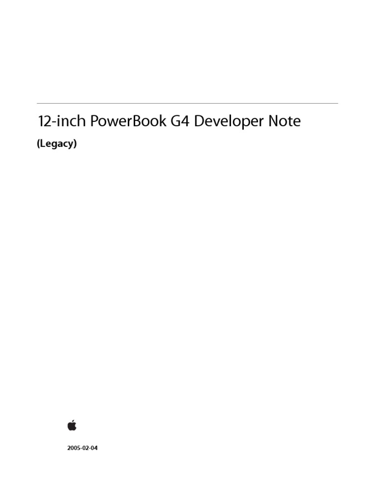 12 Inch Power Book G4 | PDF | Usb | Airport