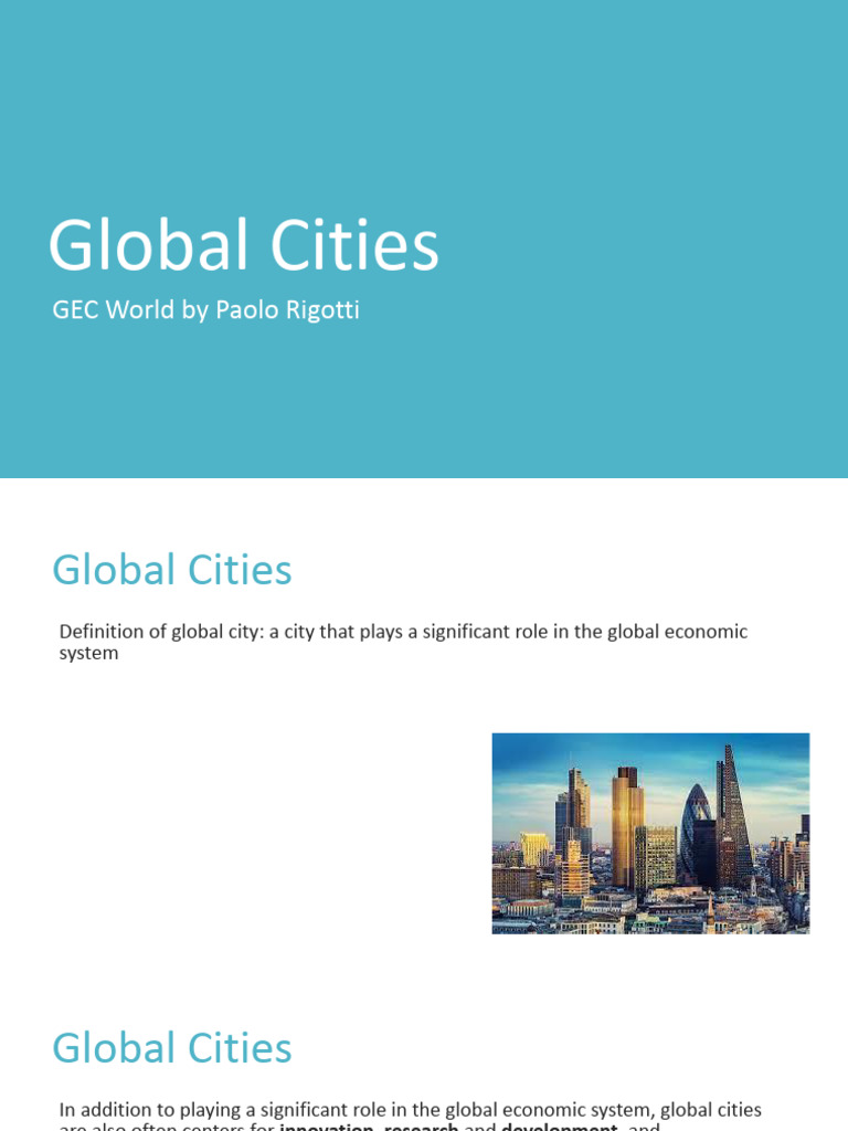 Understanding Global Cities' Impact | PDF | Sustainability | Economies