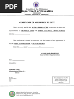 CS Form No. 4 Revised 2025 Certification of Assumption To Duty | PDF