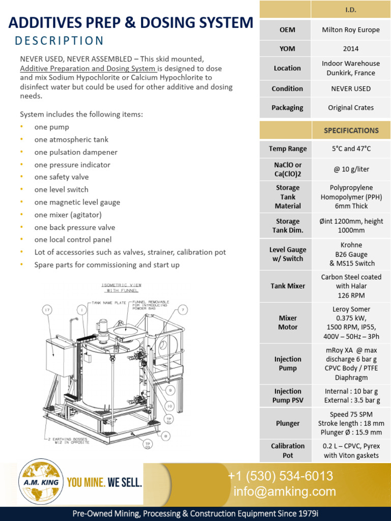 Additive Dosing System | PDF | Pump | Valve