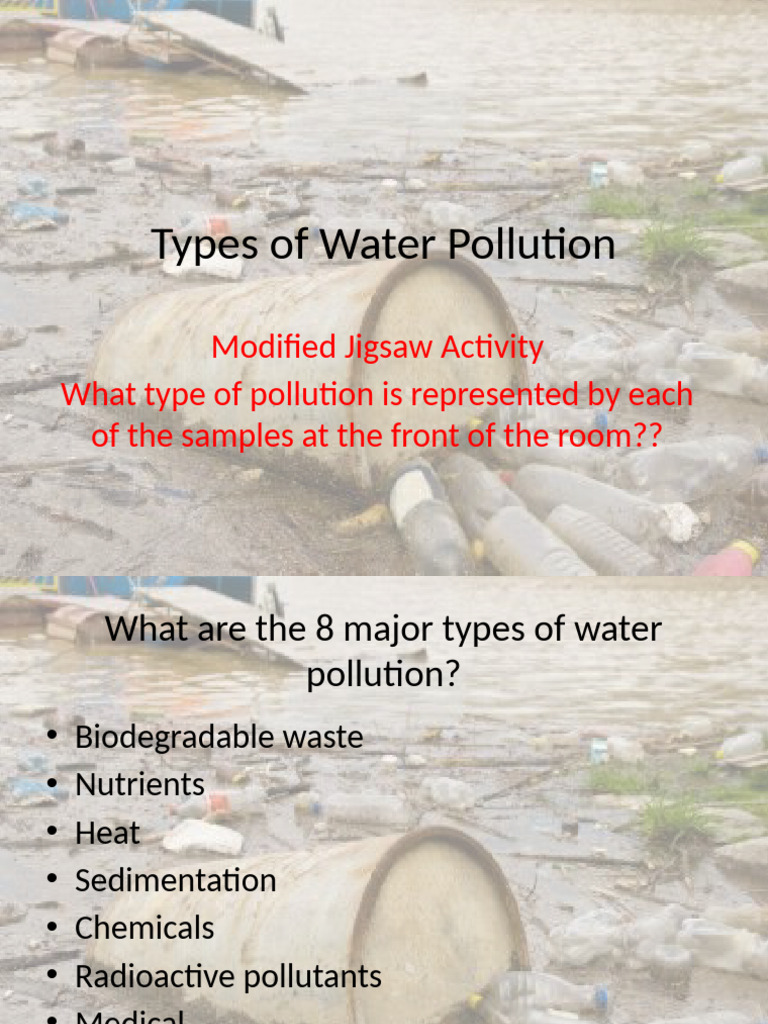 Types of Water Pollution | PDF