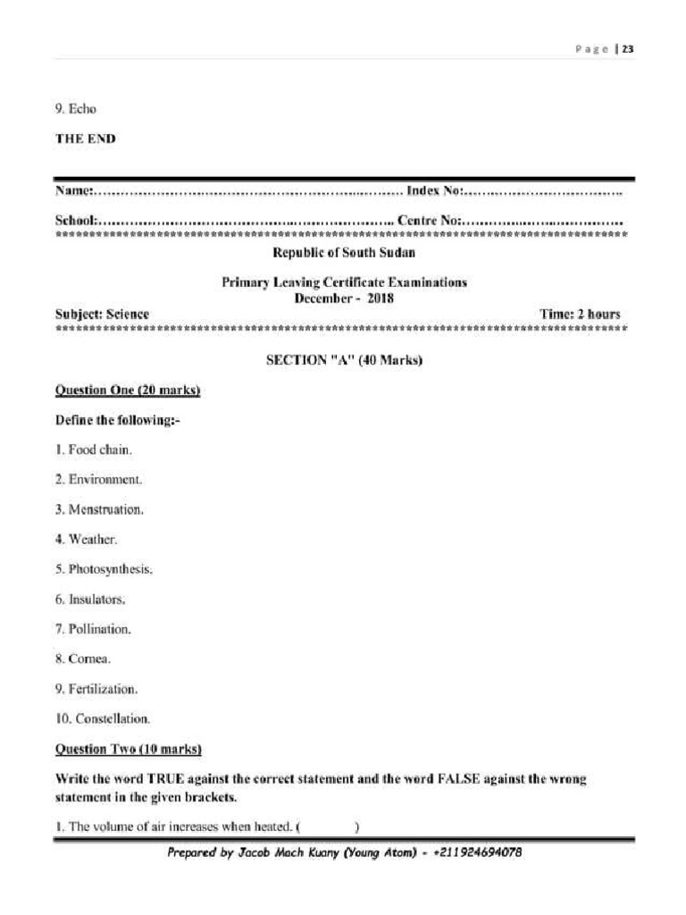 2018 Science Ple | PDF