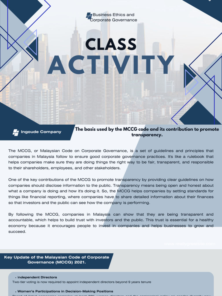 MCCG 2021: Enhancing Corporate Governance | PDF | Corporate Governance ...