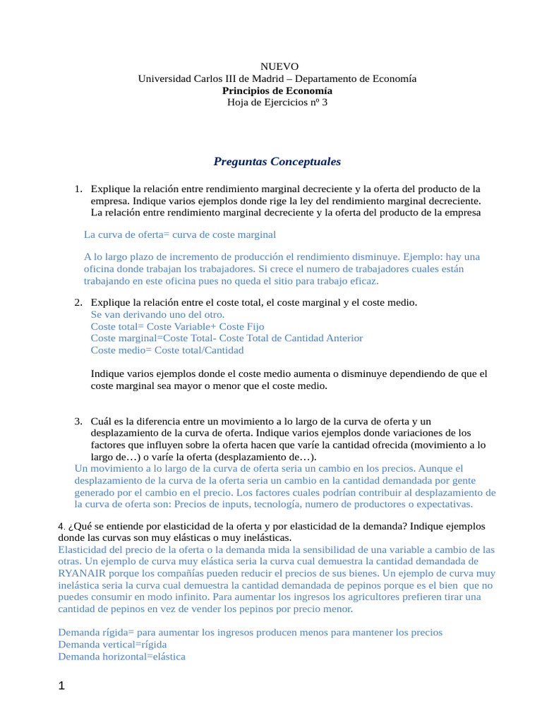 Hoja de Ejes 3 | PDF | Oferta (economía) | Elasticidad (economía)