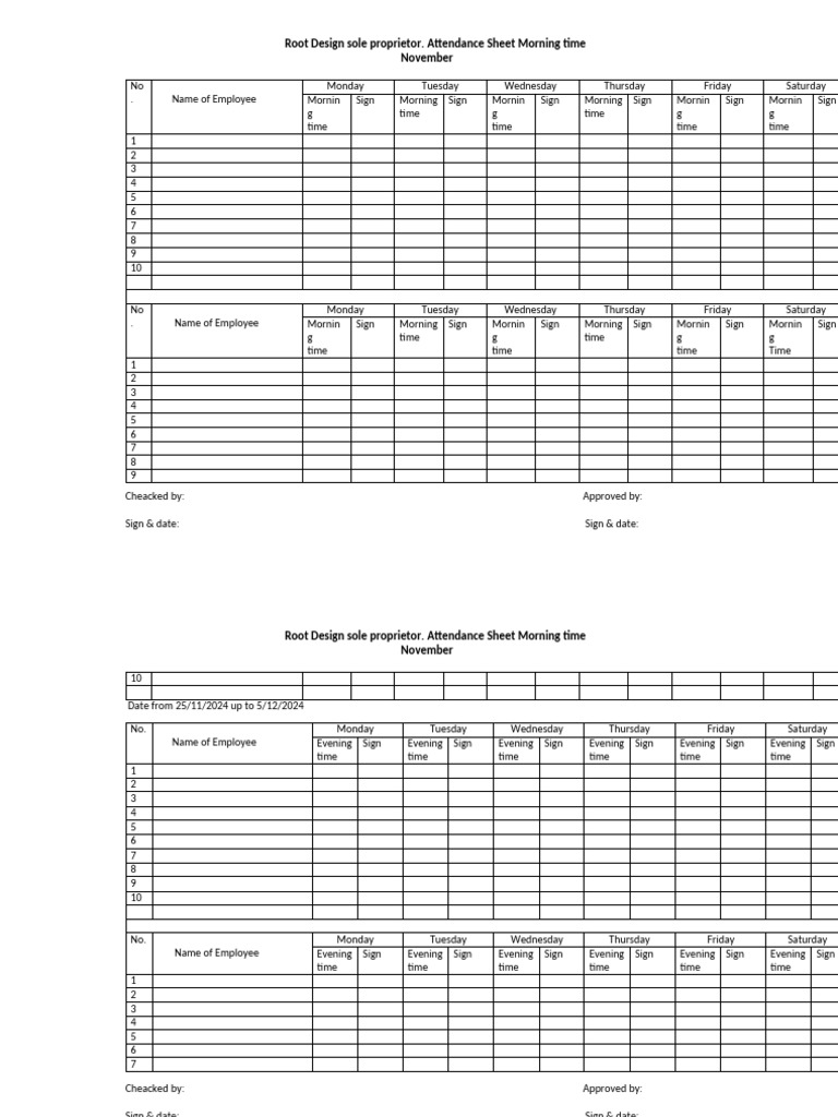 Employee Attendance Tracker | PDF