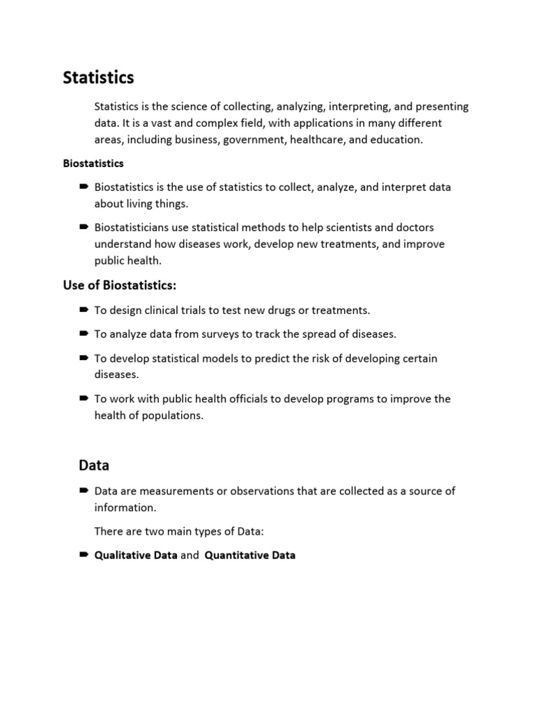 Biostatistics 1 | PDF | Mode (Statistics) | Level Of Measurement