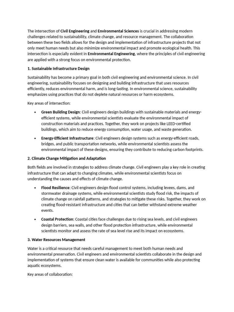 CE Environmental Sciences Research | PDF | Water Pollution | Infrastructure