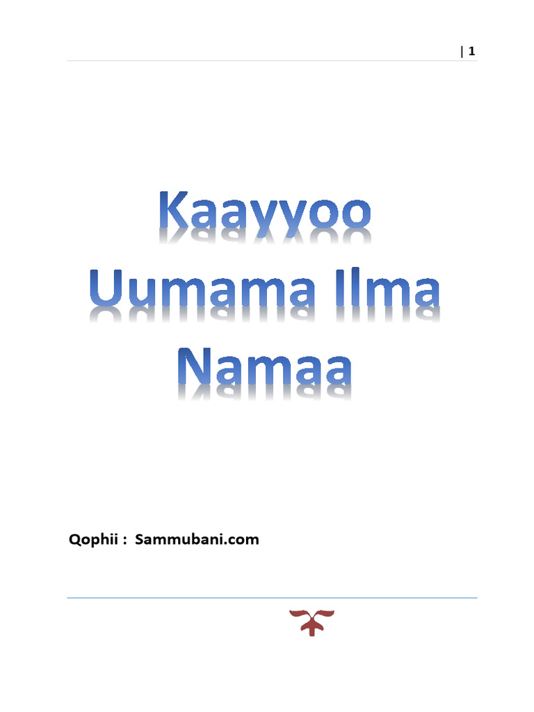Kaayyoo Uumama Ilma Namaa | PDF