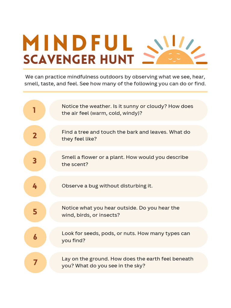 Mindful Scavanger Hunt | PDF