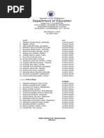 Masterlist With Checklist | PDF