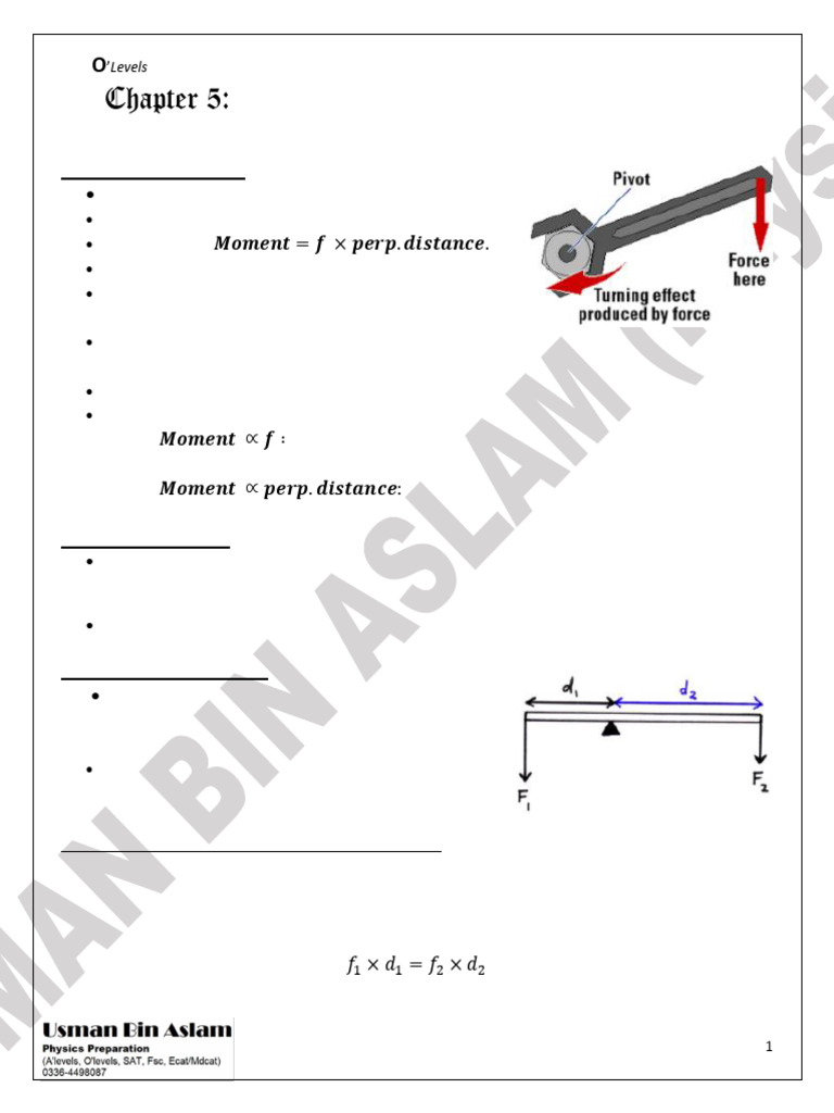 Understanding Moments in Physics | PDF | Torque | Force