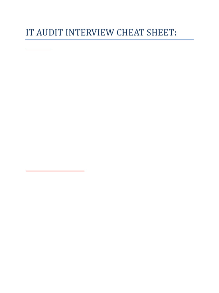 Audit - Interview - Guideline Feb 2017 | PDF | Backup | Data Center