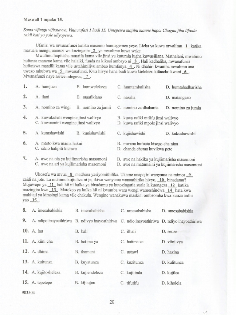 Kiswahili Notes | PDF