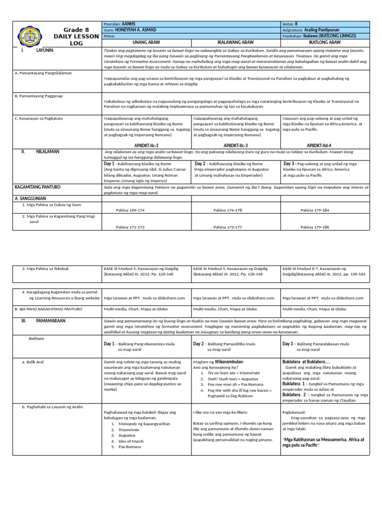 Final AP8 2nd LC 3-4 | PDF