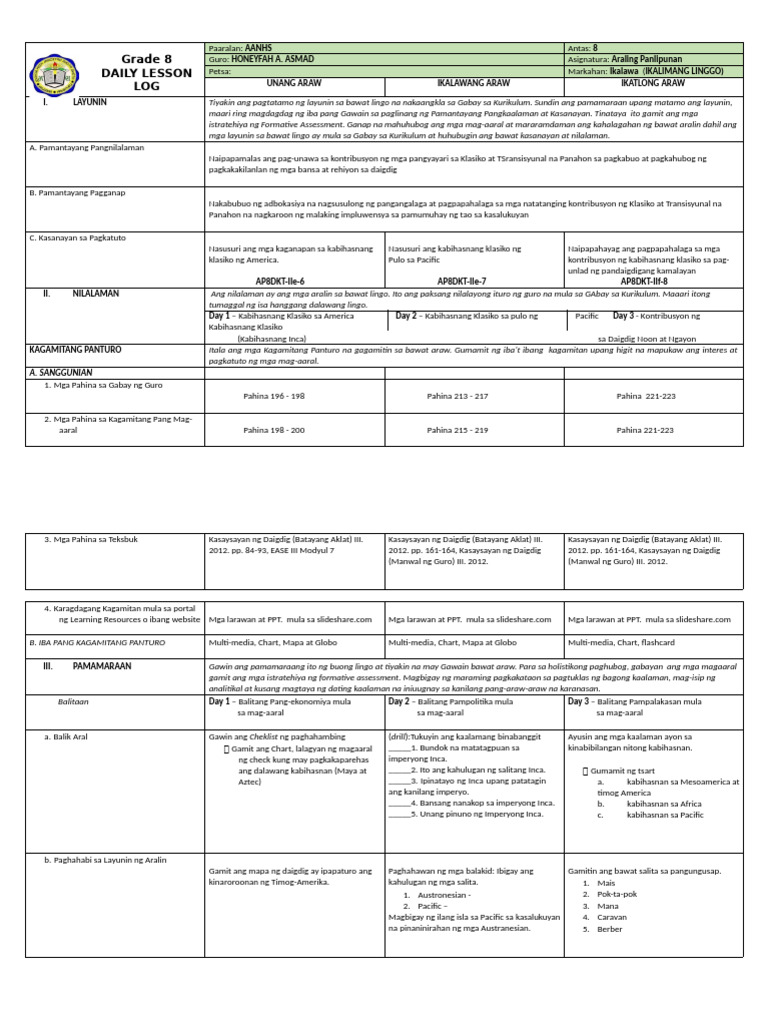 Final AP8 2nd LC 6,7,8 | PDF