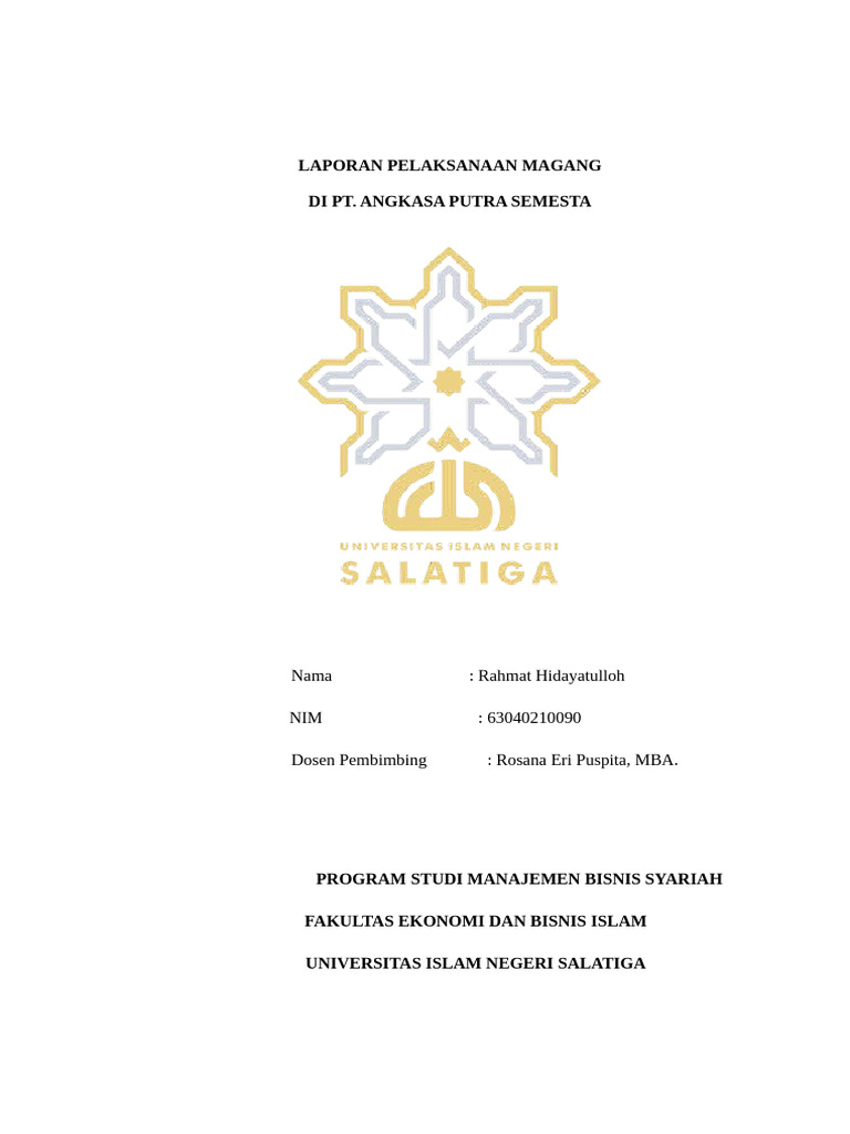 Astika Laporan Magang | PDF