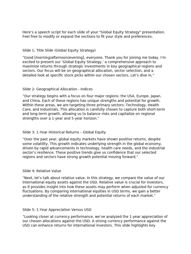 Script For | PDF | Investing | Exchange Traded Fund
