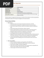 Vehicle Workshop Supervisor Job Description | PDF